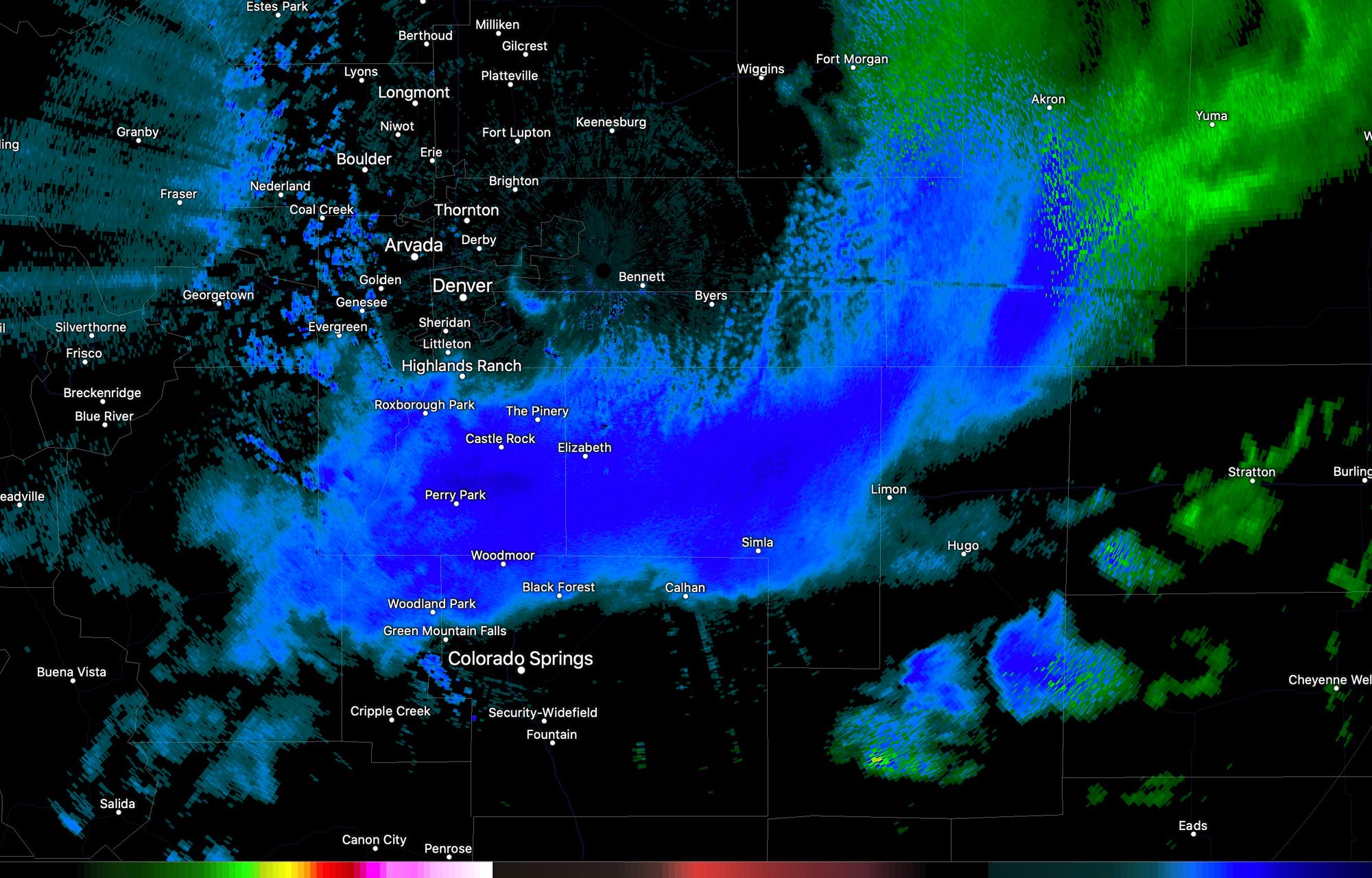 Band of heavy snow blankets the Palmer Divide with several inches of ...